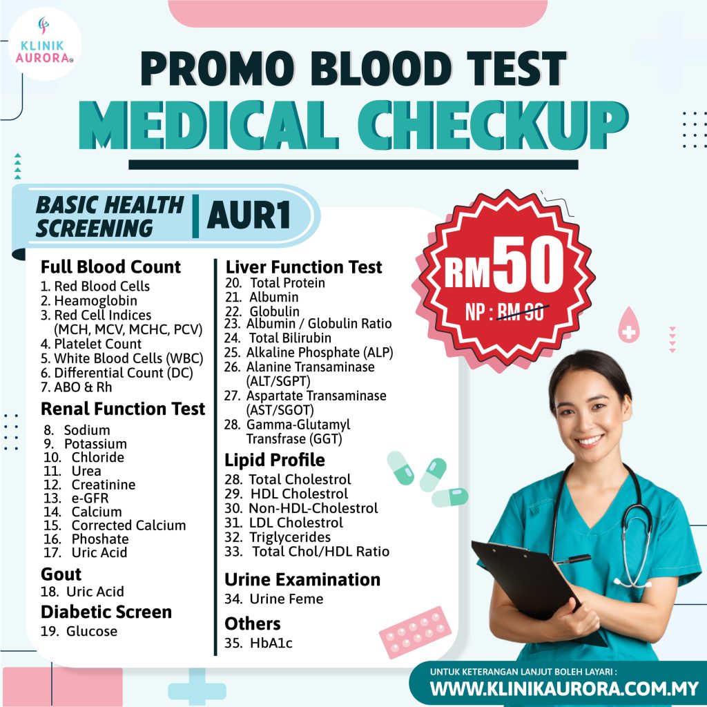 Blood Test Medical Checkup | Klinik Aurora